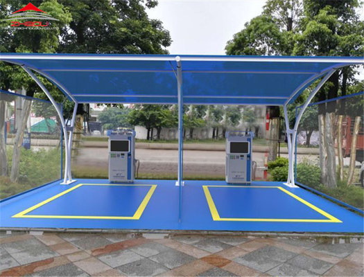 Shopping Center 2 Or 3 Car Canopy Tent / Outdoor Shade Structures