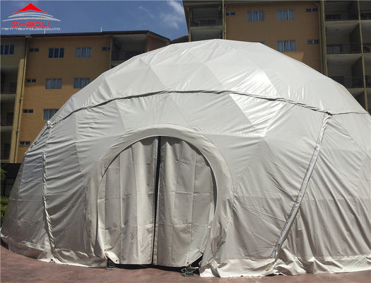 Iron Pipe Material Geodesic Dome Tent With Colorful PVC Fabric Durable