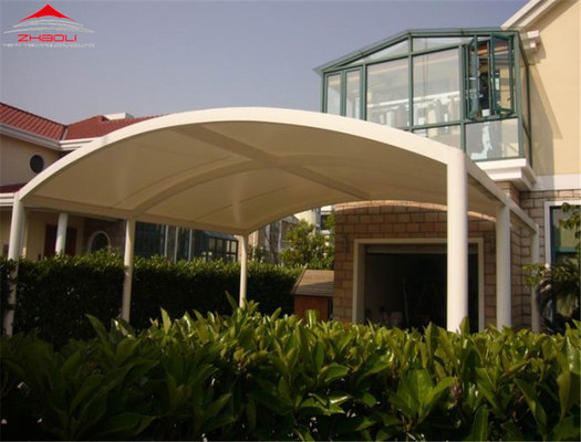 Movable Car Garage Tent Tensile Membrane Canopy / Car Parking Shed