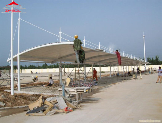 Modern Carport Tensile Membrane Structures Flame Retardant DIN 4102 B1