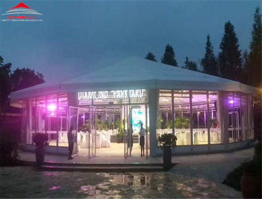 Luxury Transparent PVC Event Marquee Tent / High Peak Polygon Tent