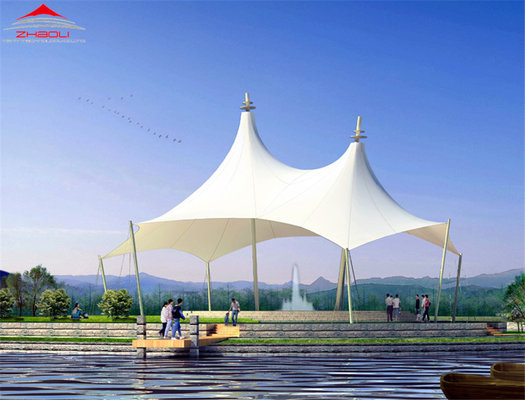 White PVDF Landscape Tensile Membrane Structures For Outdoor Event