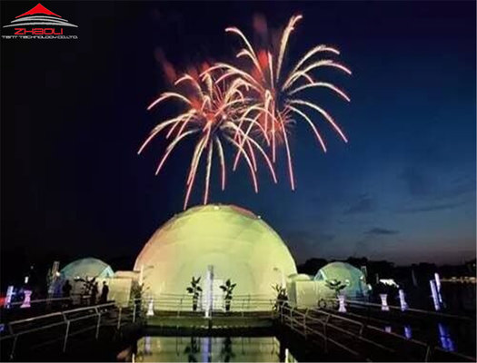 Tear Resistant Lightweight Geodesic Tent For Cafe Shop Or Fishing Resort