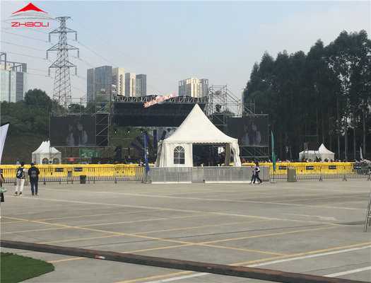 Mini Wind Proof	Pagoda Party Tent With White Plain PVC Sidewalls