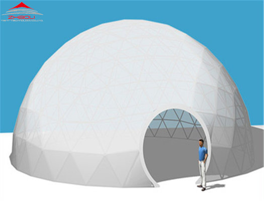 Aluminum Structure Geodesic Dome Tent With Colorful PVC Fabric