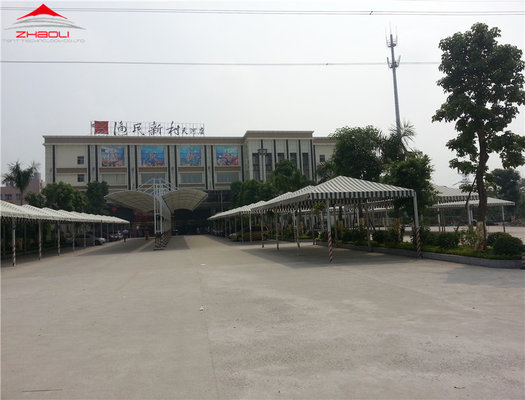 Galvanized Poles Membrane Tensile Roof Structures For Recreation Center