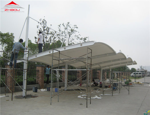 Wind - Resistant Outdoor Car Canopy For 2 / 3 Cars Over 20 Years Life Span
