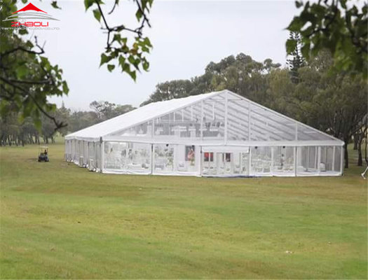 Wind Resistance Waterproof Marquee Party Tent / CE Approval Glass Wall Tent
