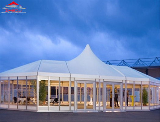 Luxurious High Peak Polygon Tent For Trade Fair Span From 3m To 60m