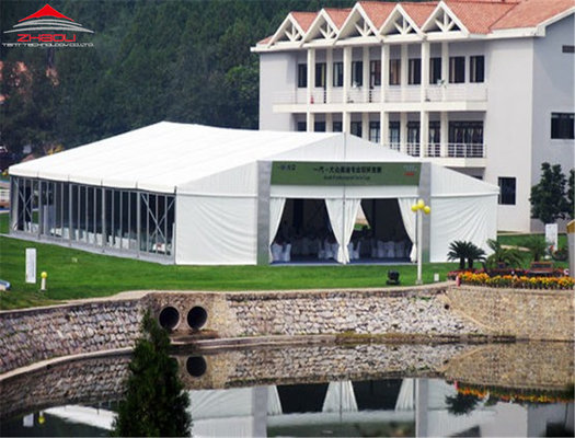 Colourful Cover Outdoor Event Tent / Aluminum Wedding Tent With Glass Door
