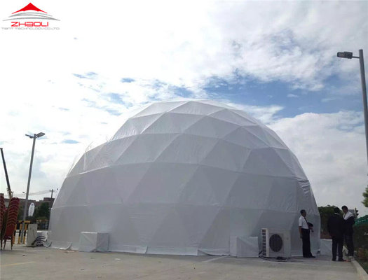 Outside Large Half Sphere Geodesic Dome Tent Double Coated PVC Fabric Covers