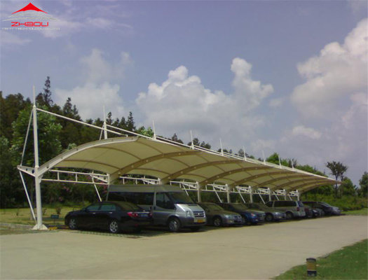Metal Frame Waterproof Tensile Membrane Structures For Parking Lot DINEN ISO9001