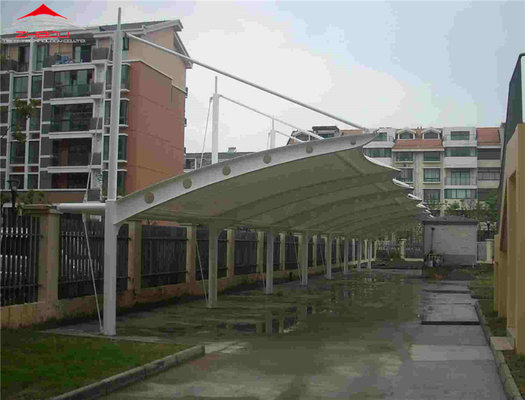 Unique Flexible  Iron Tensile Membrane Structures  , Movable  Car Parking Shed