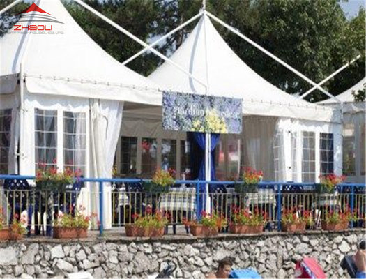 Colorful PVC Pagoda Party Tent With Self - Cleaning Mildew - Proof Coating Uniform