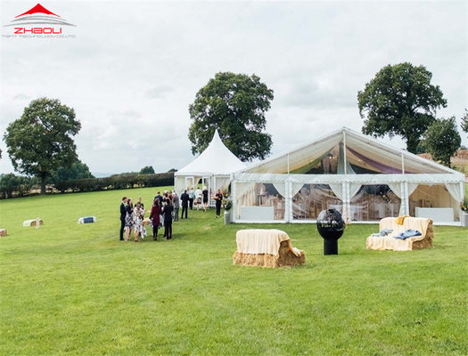 White Luxury Wedding Tents For Rental With Double PVC Fabric Side Wall