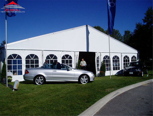 Fire Safety Garden Marquee Tent , 20x60 Semi - Permanent Transparent Pvc Wedding Party Tent In Kenya