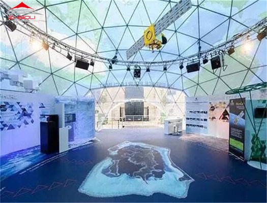 Waterproof Geodesic Dome Tent With Double Coated PVC Fabric Covers