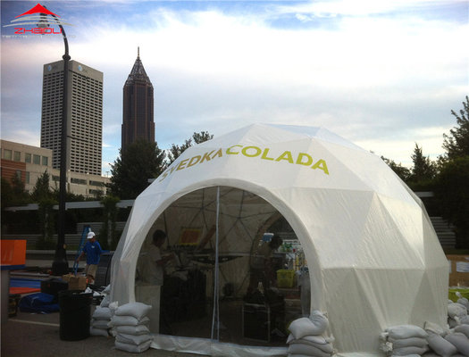 Anti - UV Radiation 15m Geodesic Dome Half Sphere Tent Strong Structure