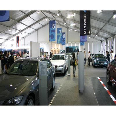 Durable Big Event Tent For Car Exhibition With Fabric Wall / Aluminium Frame Tent