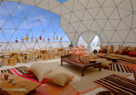 Personalized Warm Geodesic Dome Tent For Travel / Hiking Flamne Retardant