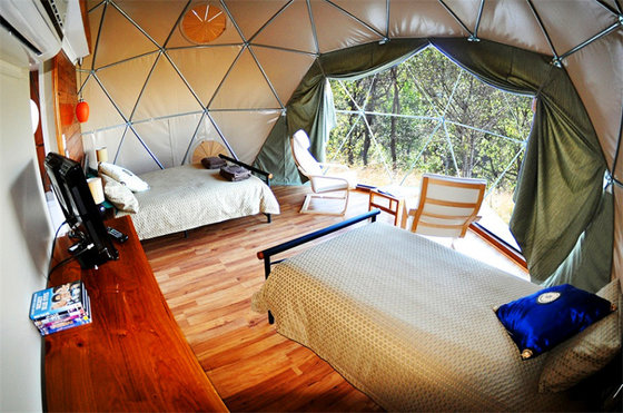Personalized Warm Geodesic Dome Tent For Travel / Hiking Flamne Retardant