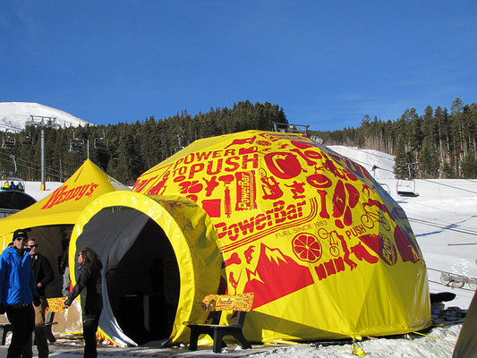 White Diy Pictures Outdoor Spherical Tent With Sports Advertisement And Business Logo