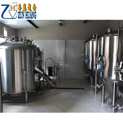 Stainless steel beer fermentation conical tank with cooling jacket for  brewery