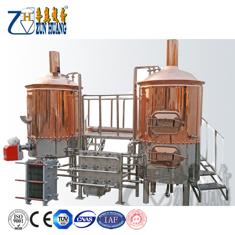 Large capacity 500L1000L  Hotel/pub red copper beer making machine micro beer brewing equipment  for sale