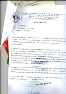 Ecuadorian embassy certification /12 working days.