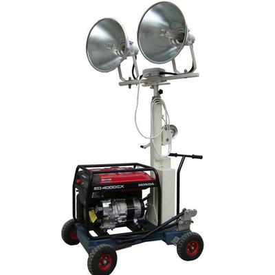 Trailer Type Hand Elevate Telescopic Mast Light Tower Construction Light Towers