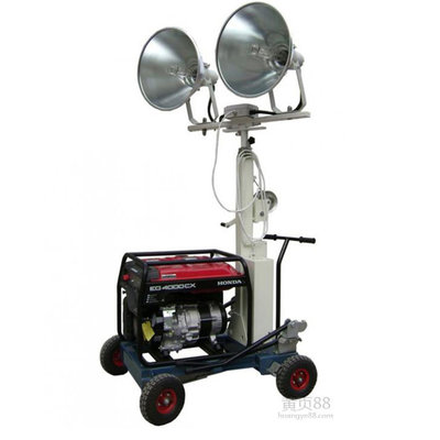 Trailer Type Hand Elevate Telescopic Mast Light Tower Construction Light Towers