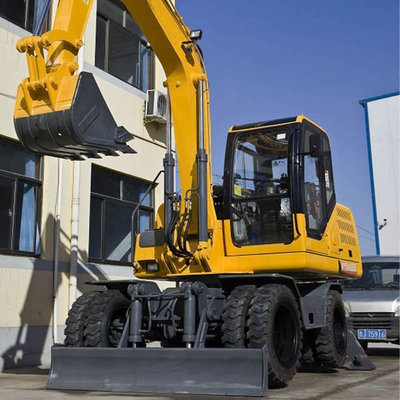 Mini Wheel Excavator Price JHL85 8.5 Ton Wheel Excavator China Factory