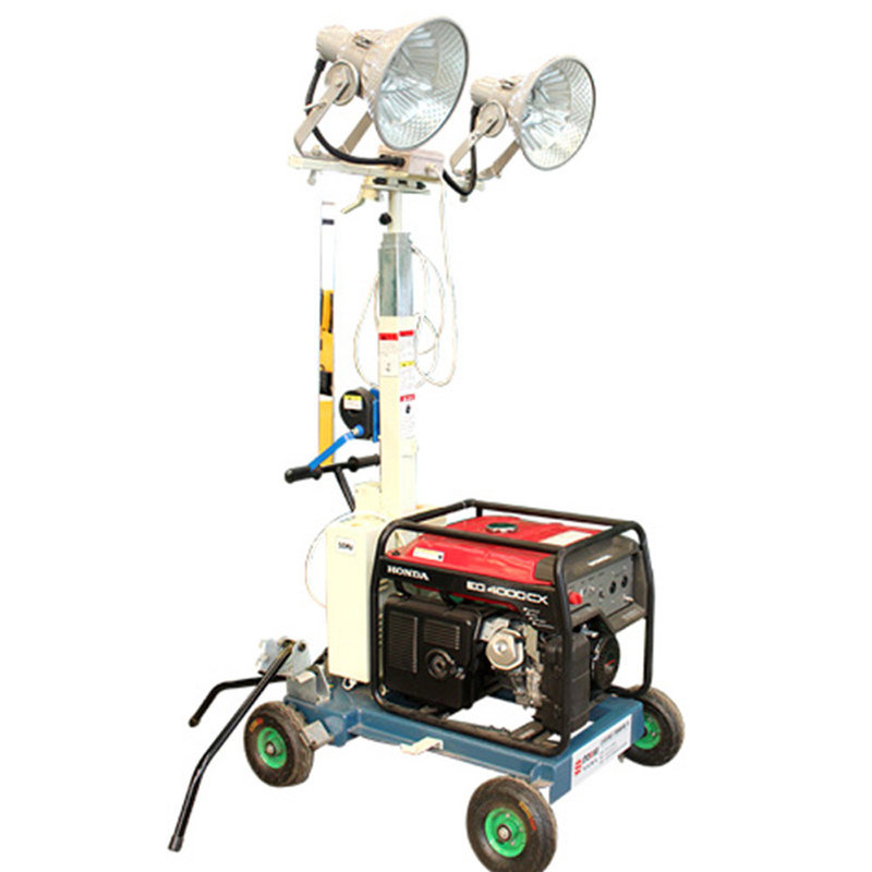 Trailer Type Hand Elevate Telescopic Mast Light Tower Construction Light Towers