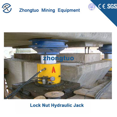 Flat Jack Lock Nut Cylinder|A portable hydraulic jacking jack for bridge replacement rubber production