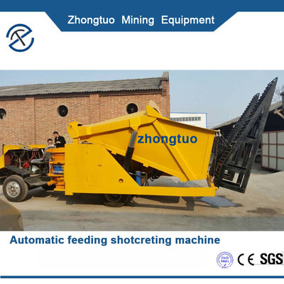 Automatic feeding shotcreting machine|The vehicle two units for dry concrete shotcrete shotcrete tunnel operation