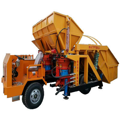 5.2T Truck mounted concrete shotcrete machine|7-9m³/hx2|used in mining and motar spraying.