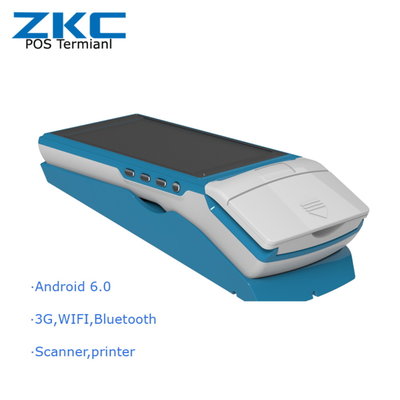 Android 6.0 5.5"toch screen pda/pos with 3g wifi bluetooth scanner printer ZKC5501