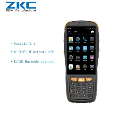 4 inch Touch Screen Handheld Terminal Laser Barcode Scanner Android 5.1 Based ZKC3503