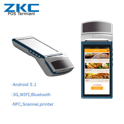 5.5 inch Touch Screen Android POS Tablet Printer With Bluetooth, WIFI, 3G ZKC5501