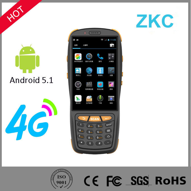 Android Handheld Mobile PDA 4G Bluetooth Wifi 1D 2D Barcode Scanner with Display