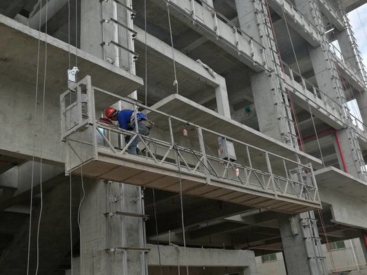 Galvanzied steel ZLP630 suspended rope platform in India for building cleaning supplier