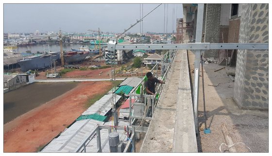 Aluminium ZLP630 6m counter weight suspended platform, building construction equipment supplier