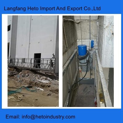 Hot galvanized steel ZLP630 6m window cleaning cradle system, rope suspended platform supplier