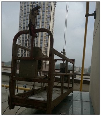 Painting steel 6 meters 630kg ZLP630 modular suspended platform systems for building cleaning supplier