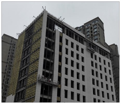 Painting steel 6 meters 630kg ZLP630 modular suspended platform systems for building cleaning supplier