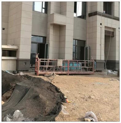 Indonesia 6 meters 630kg ZLP630 temporary suspended rope platform for BMU supplier