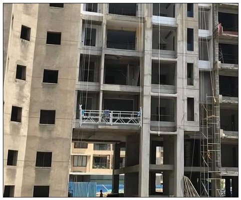 Indonesia aluminium 6 meters ZLP630 motorized temporary gondola for building cleaning supplier