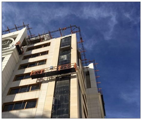 Light weight safety ZLP630 aluminium construction gondola for chimney supplier