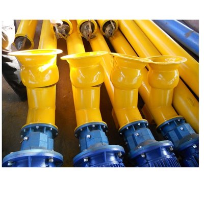 Cement plant used carbon steel vertical 219mm screw conveyor for concrete mixing supplier