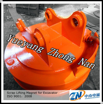 500mm-dia excavator using electromagnet